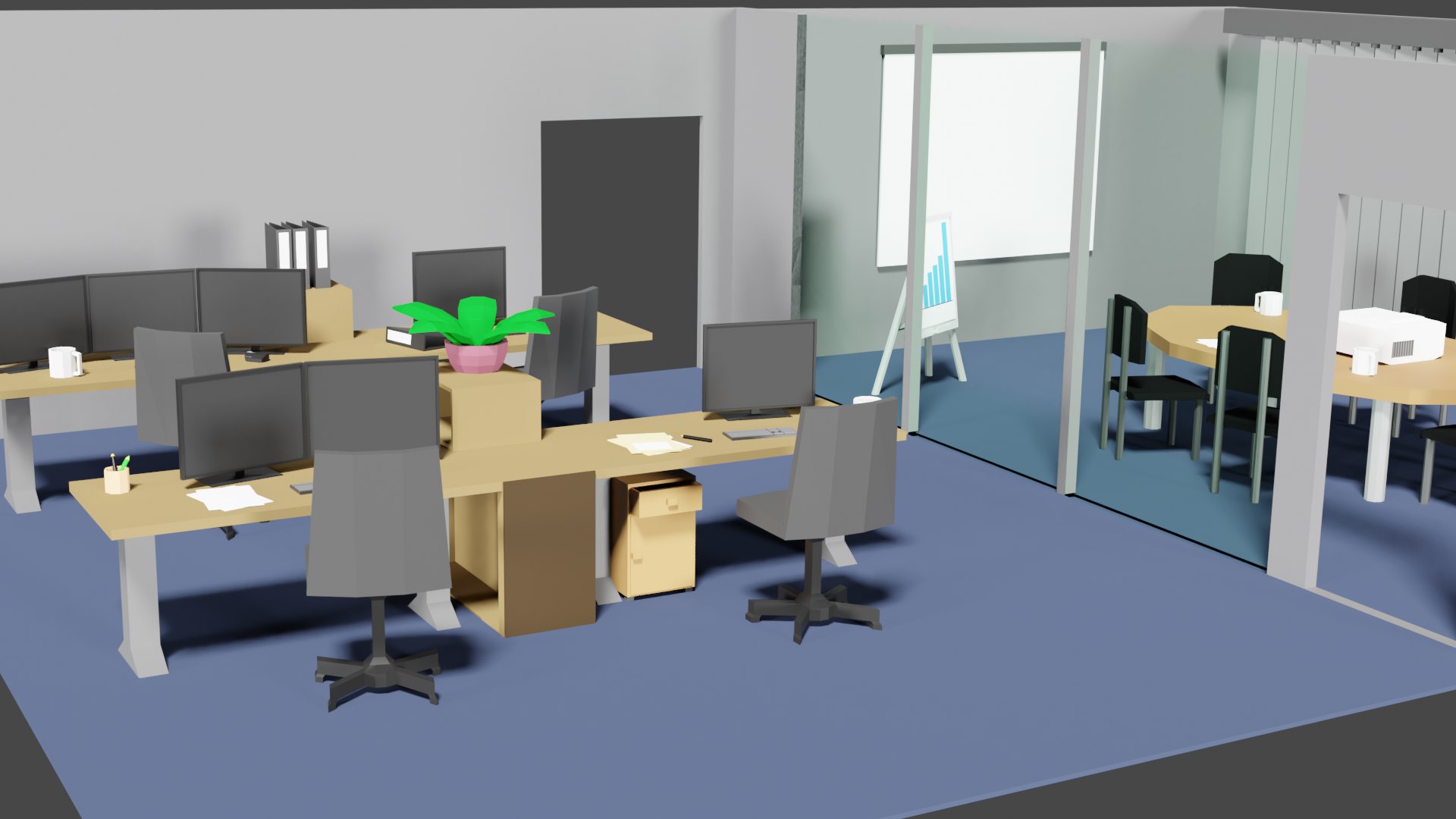 3D Office Scene Model - TurboSquid 1690650