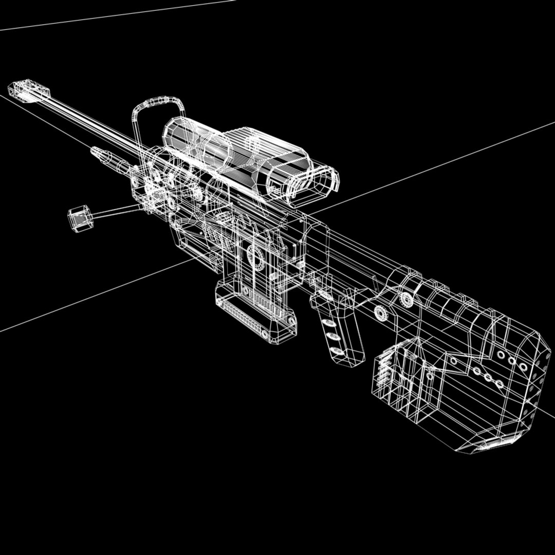 3d custom sniper rifle - model