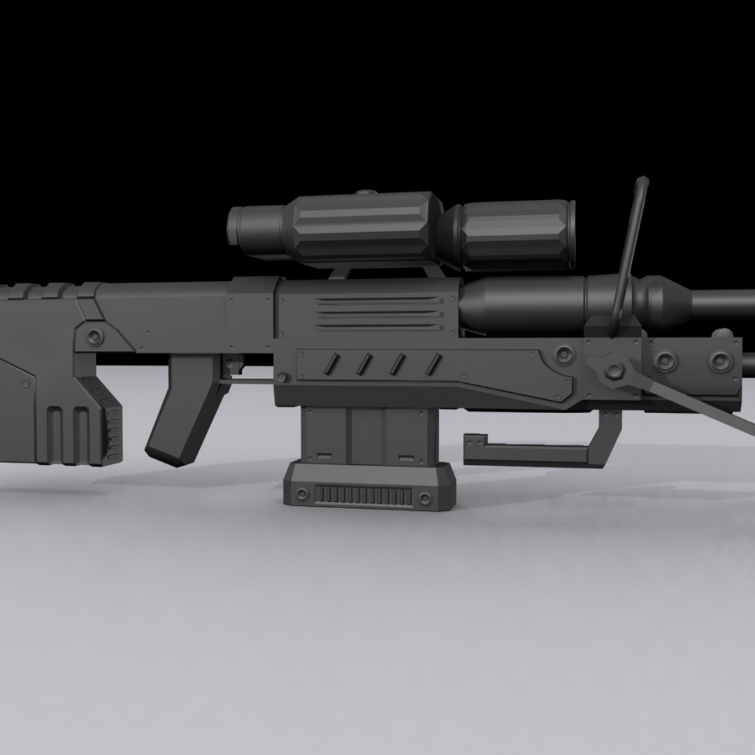 3d custom sniper rifle - model