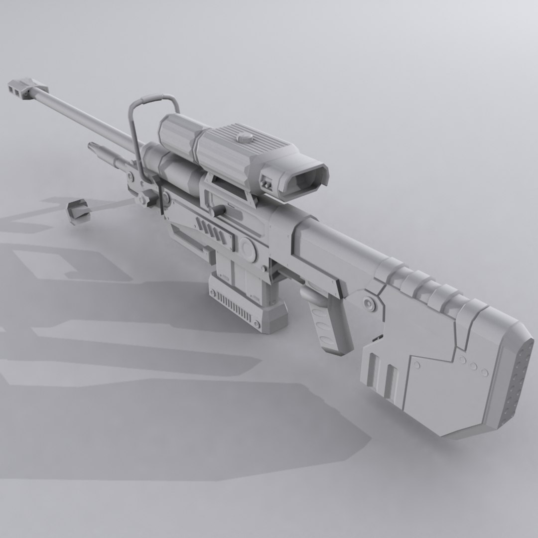 3d custom sniper rifle - model