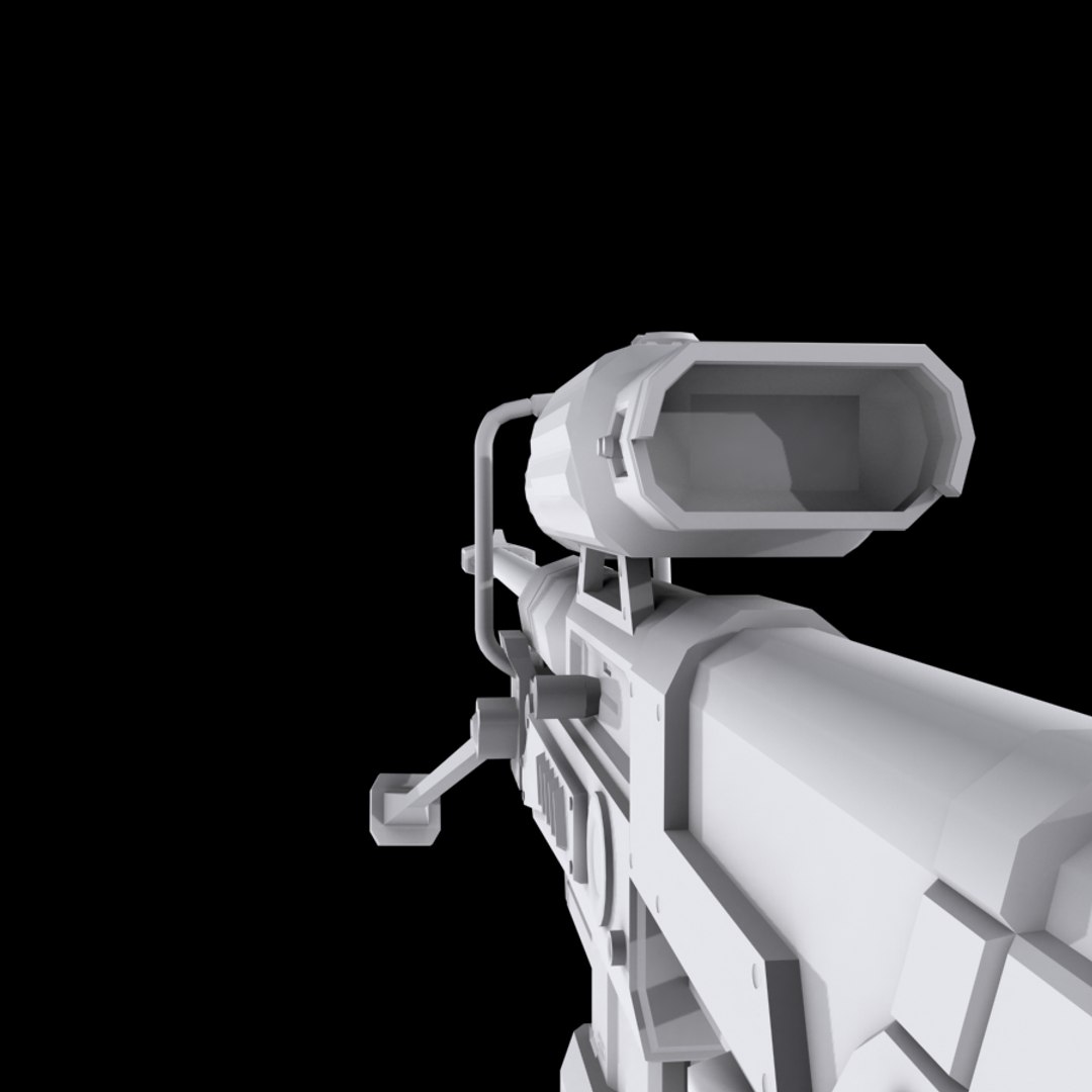 3d custom sniper rifle - model