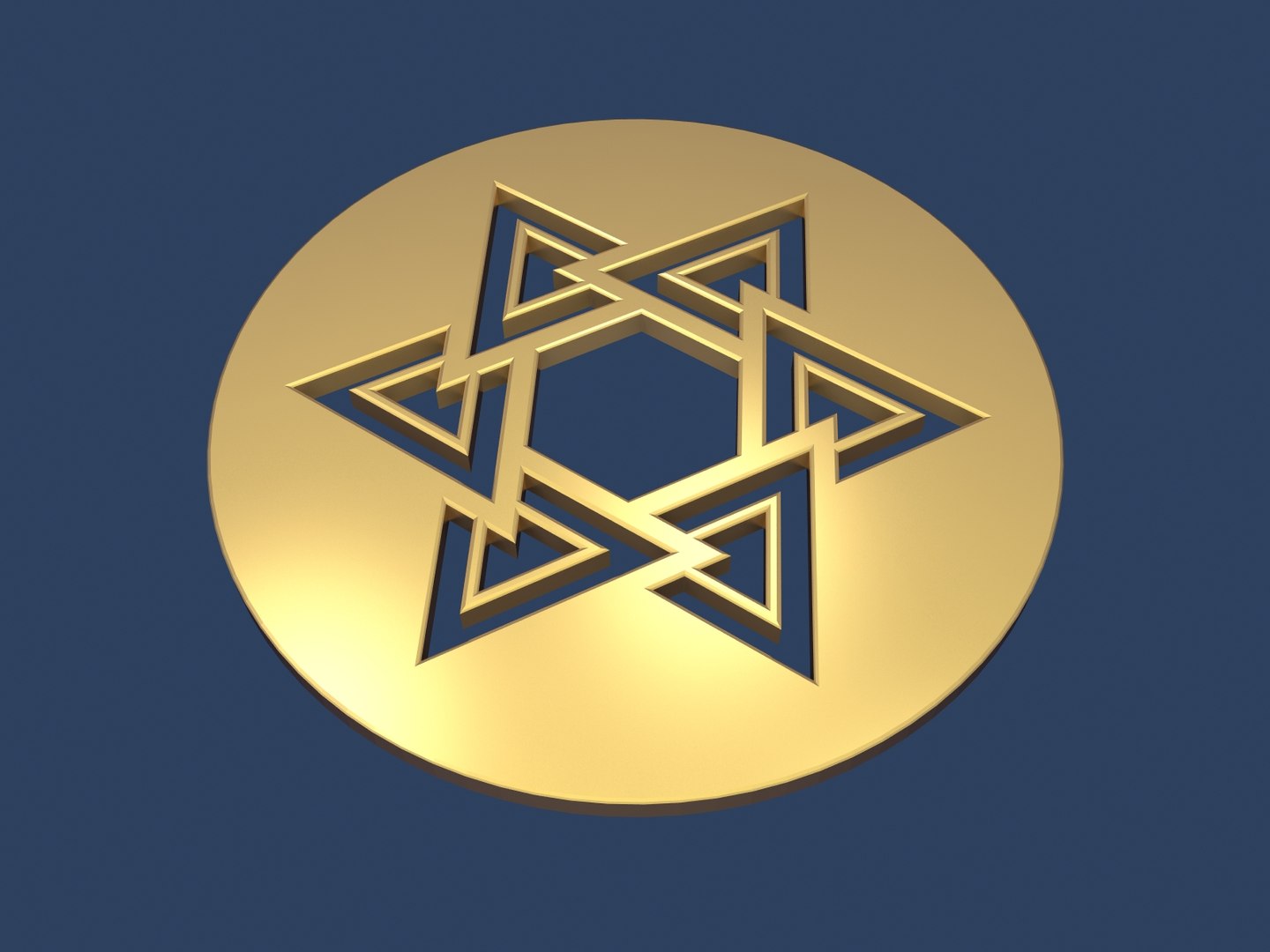 3D star david medallion - TurboSquid 1416736
