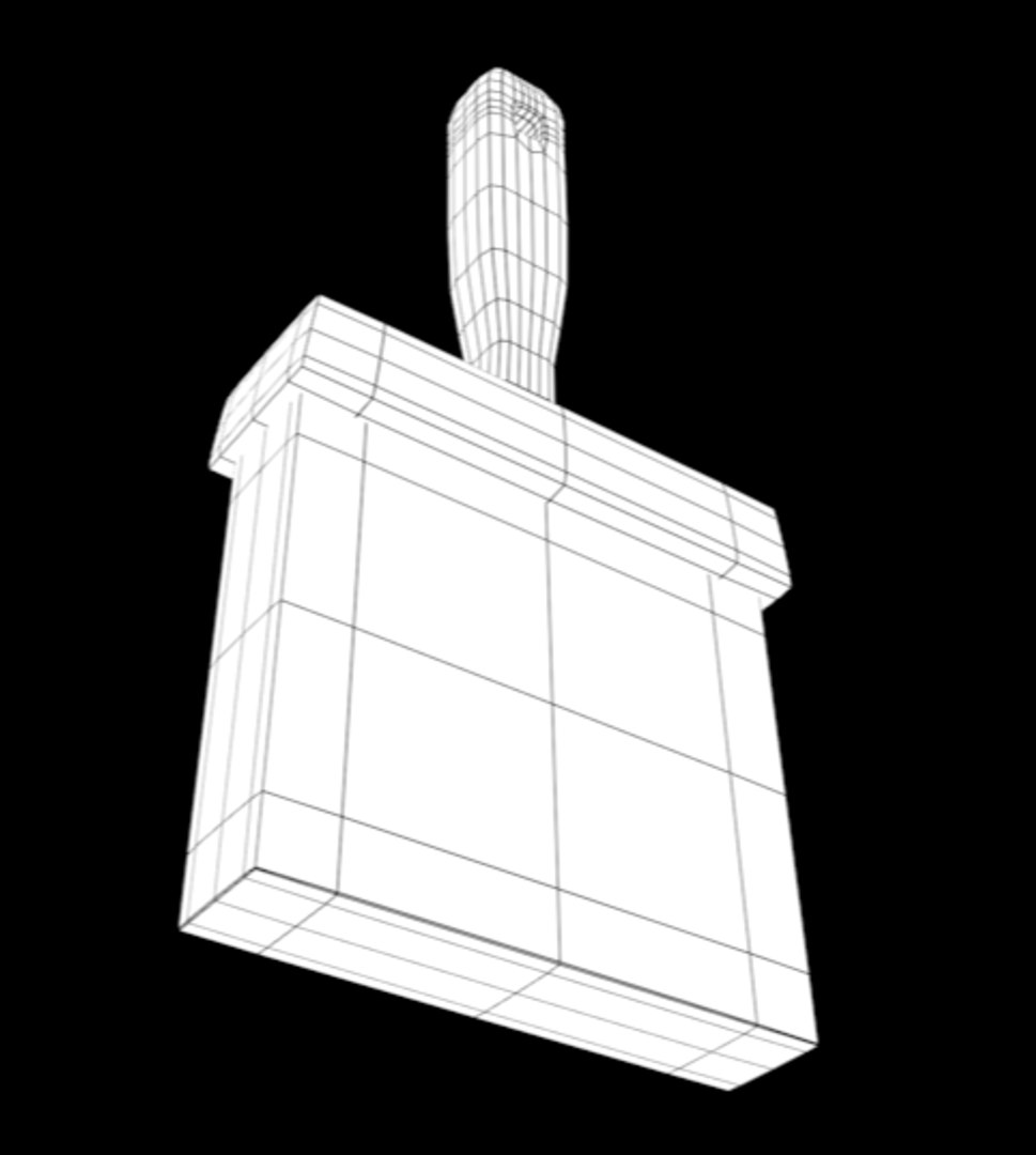 Block Paint Brush 3D Model - TurboSquid 1460969