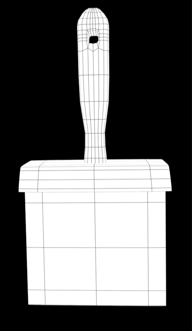 Block Paint Brush 3D Model - TurboSquid 1460969
