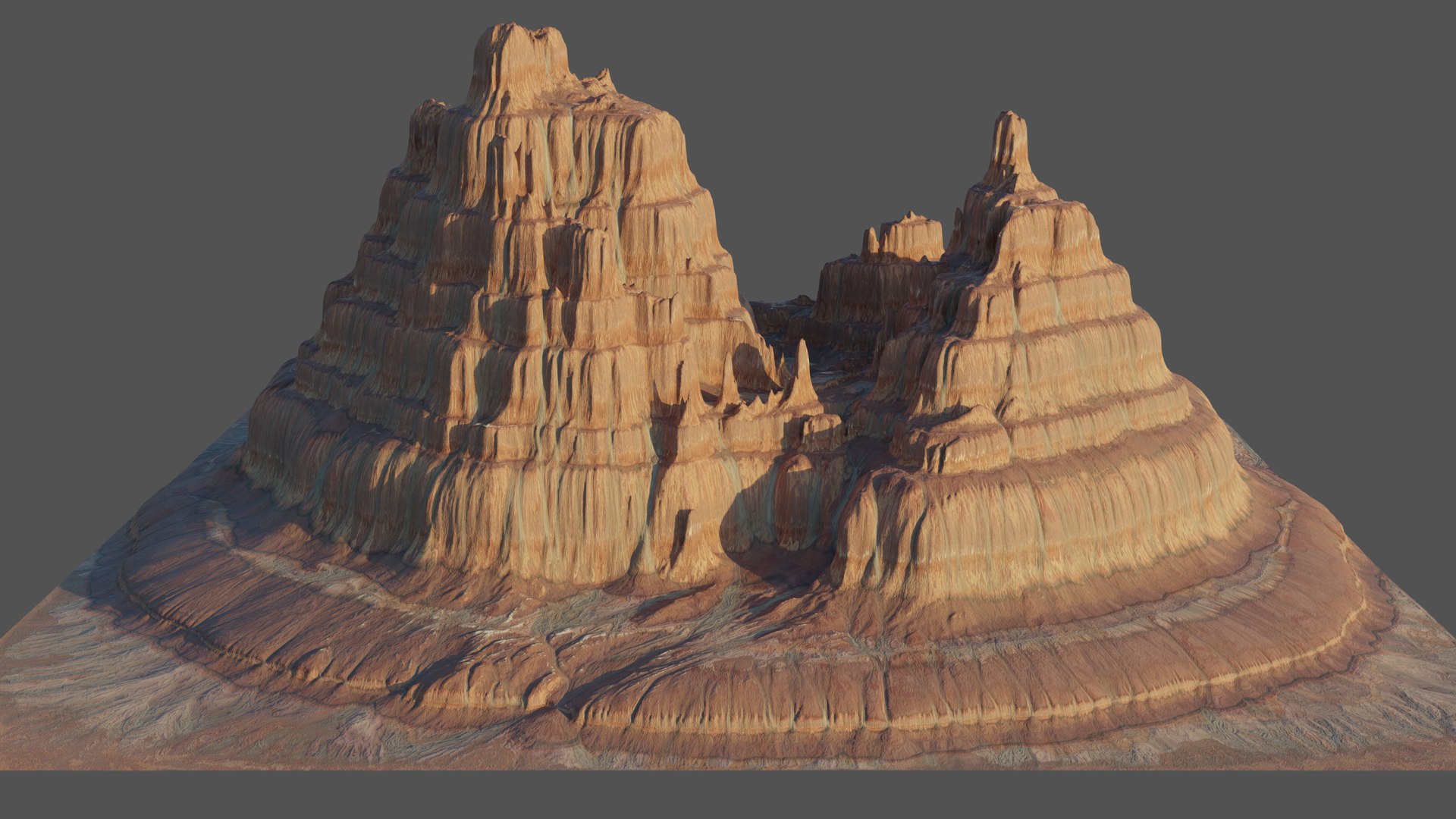 3D Model 8K Detailed Cliff Landscape - TurboSquid 1809243
