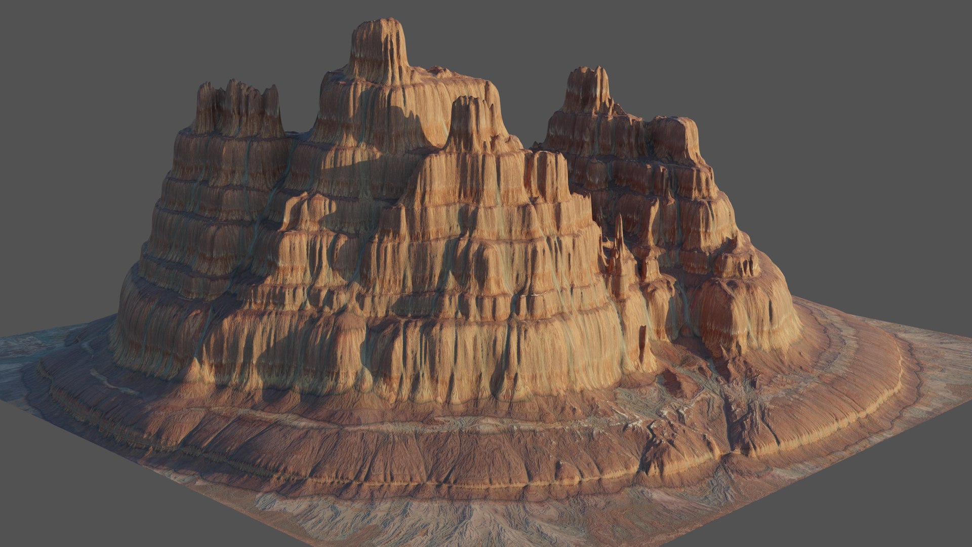 3D Model 8K Detailed Cliff Landscape - TurboSquid 1809243
