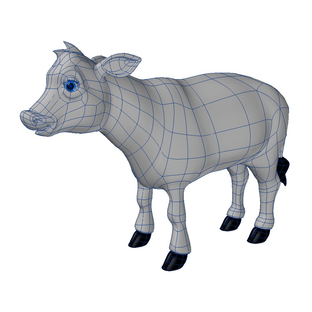 Cow Calf 3d Obj