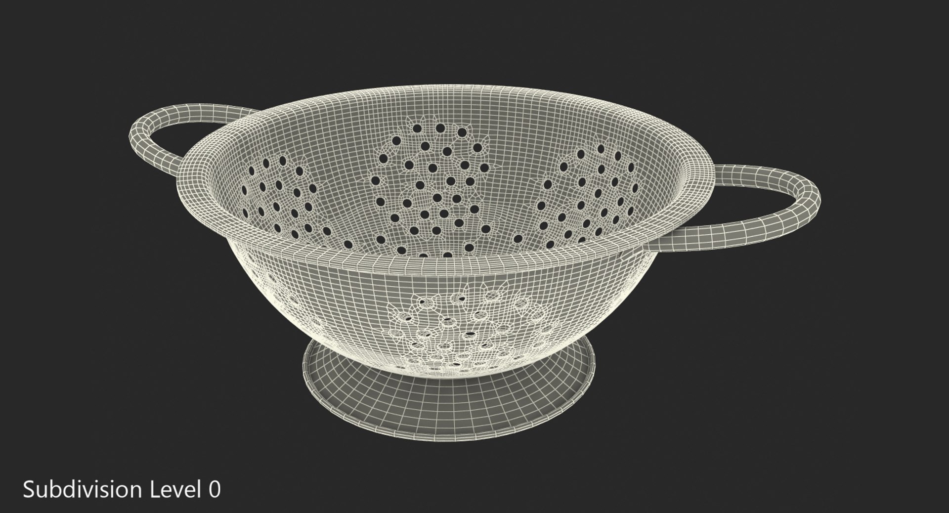 Colander Stainless Steel 3D Model - TurboSquid 1286804
