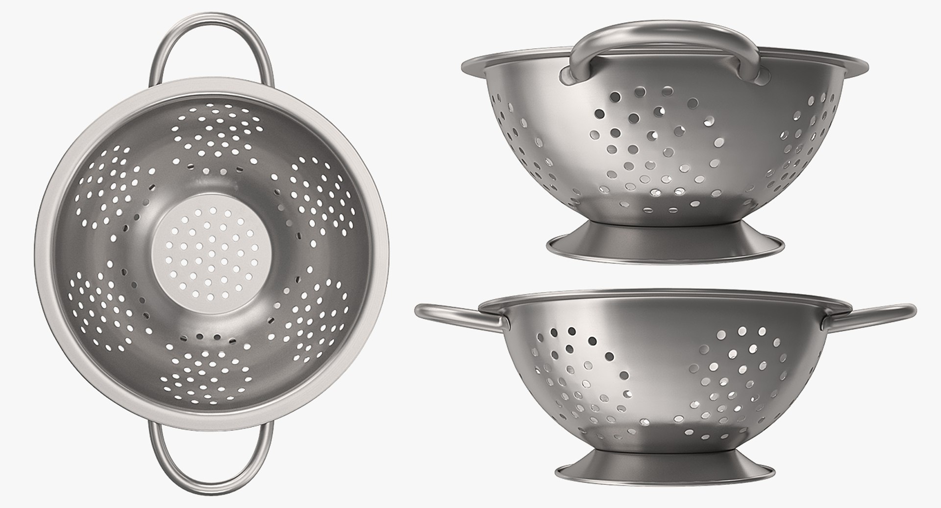 Colander Stainless Steel 3D Model - TurboSquid 1286804