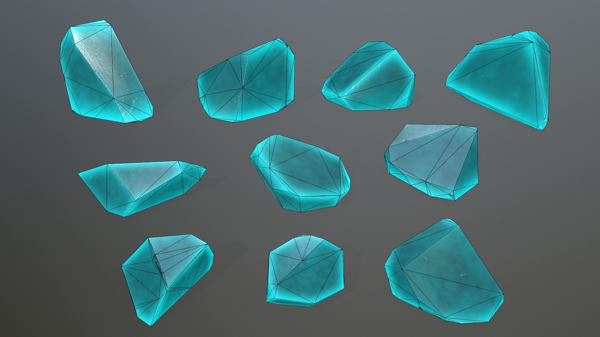 3D Crystal Set - TurboSquid 1875581