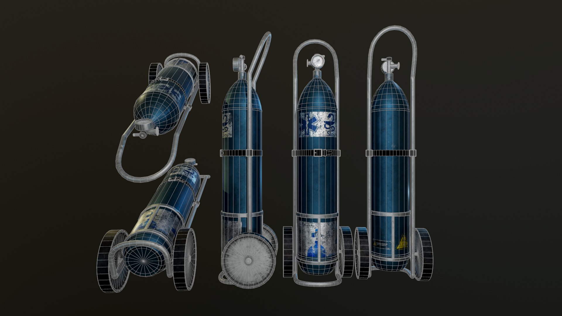 3D Model Oxygen Cylinder - TurboSquid 1637893