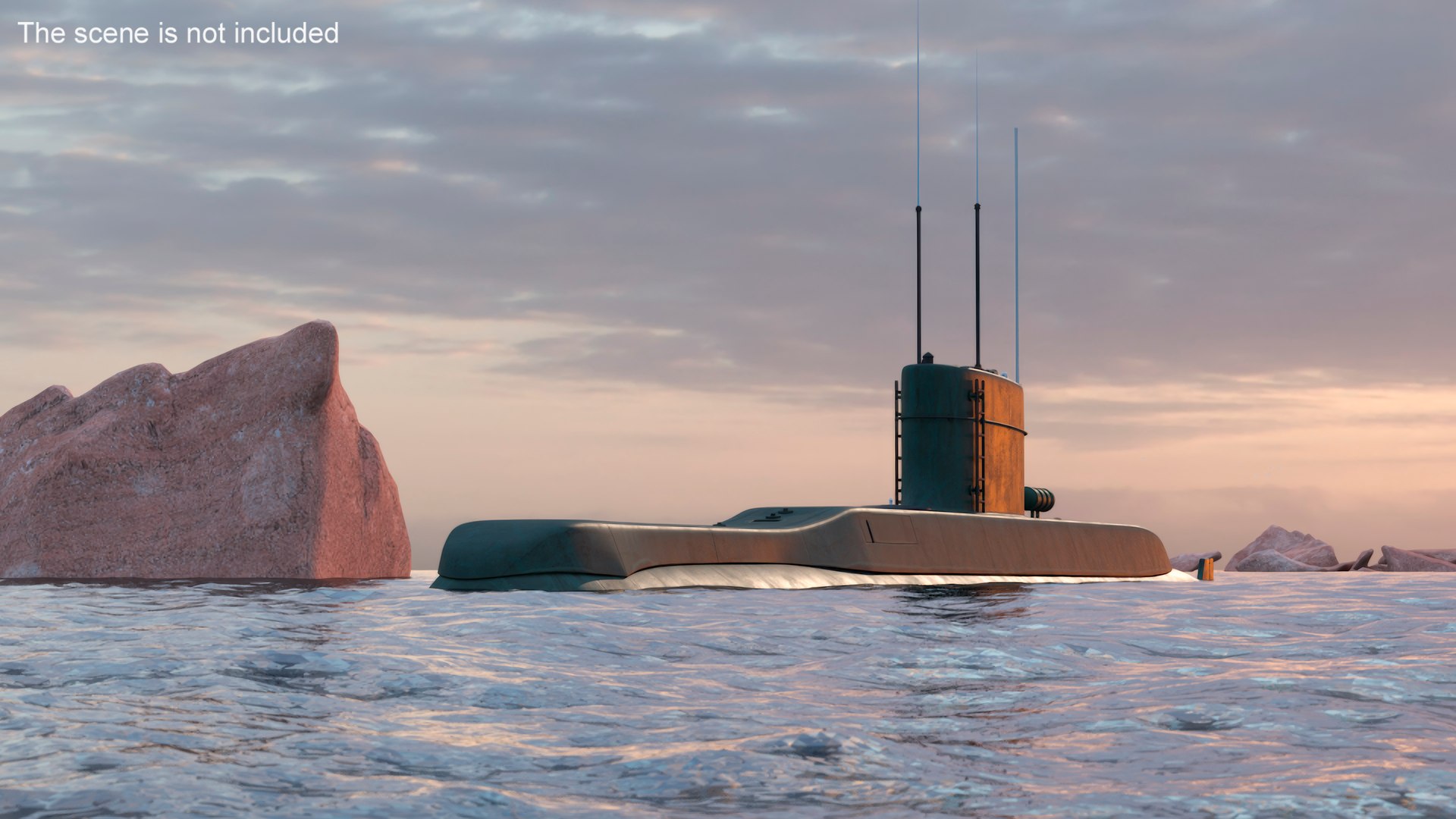 Military Semi Heavy Submarine Rigged 3D Model - TurboSquid 2302452