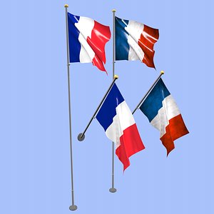 French Flag 3D Models for Download | TurboSquid