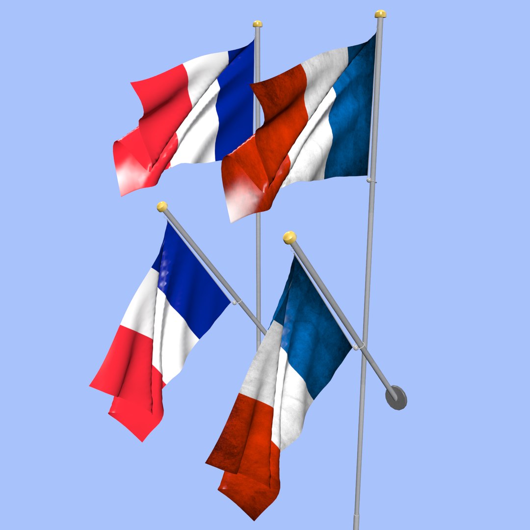 France flag 3D - TurboSquid 1166319