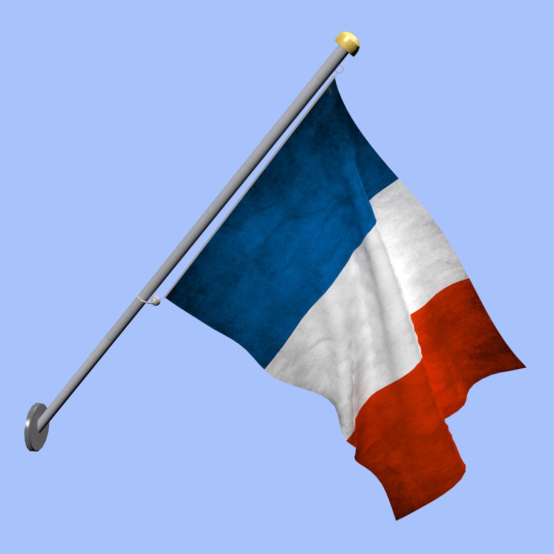 France flag 3D - TurboSquid 1166319