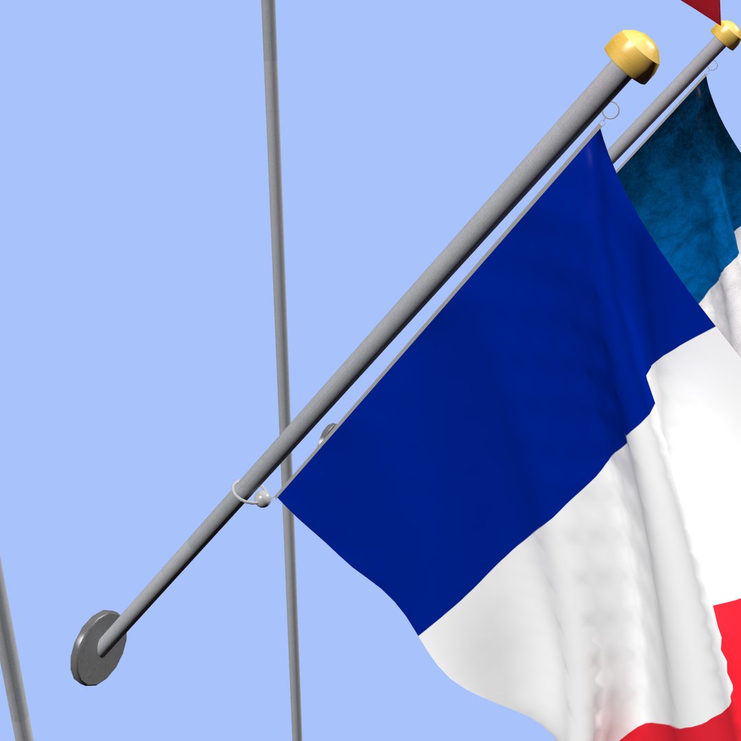 France flag 3D - TurboSquid 1166319