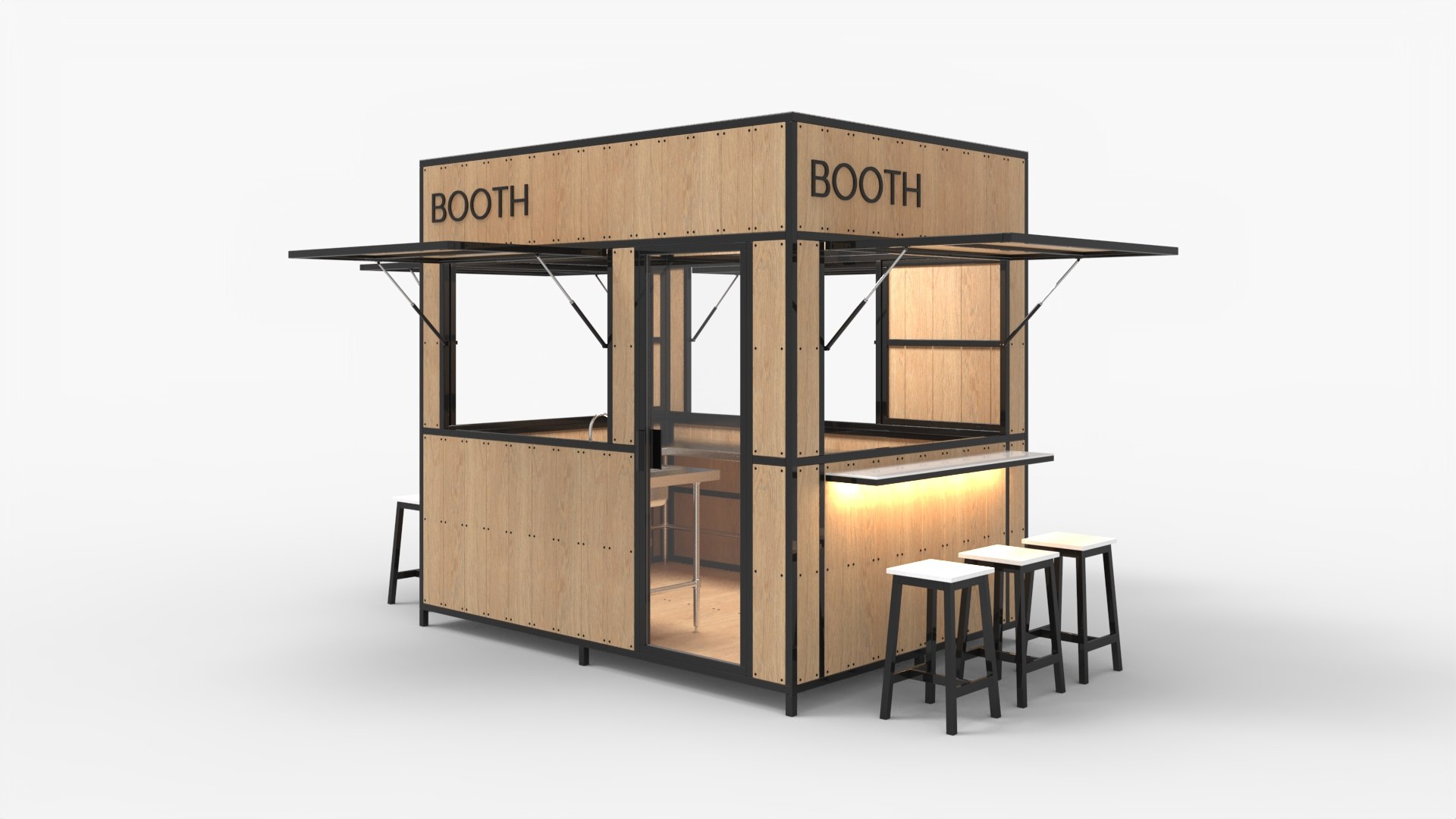 3D Model Booth - TurboSquid 2236565