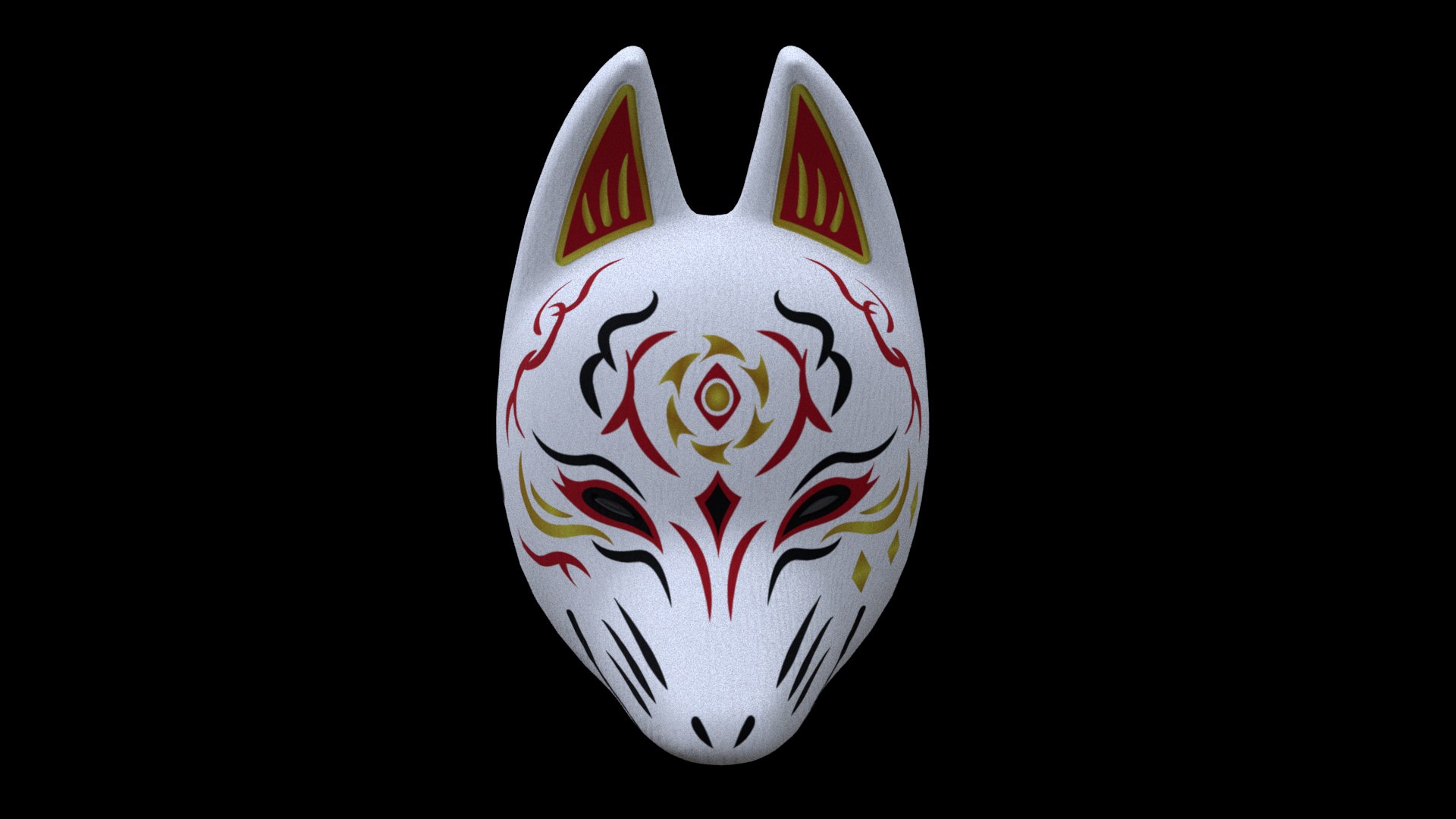 Fox Mask Japanese 3D Model - TurboSquid 1662797