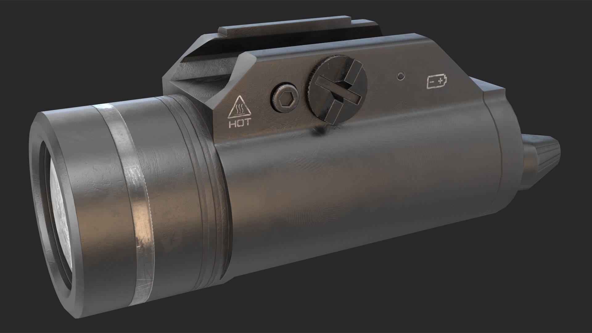 Underbarrel Flashlight Game Weapon Attachment 3D - TurboSquid 2131764