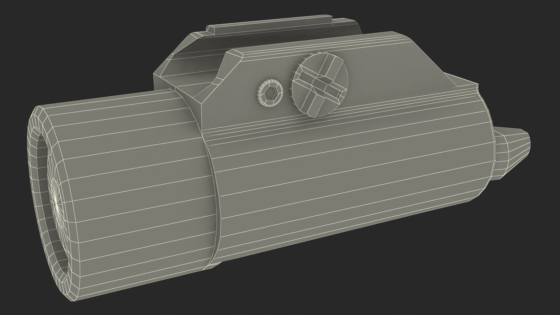 Underbarrel Flashlight Game Weapon Attachment 3D - TurboSquid 2131764