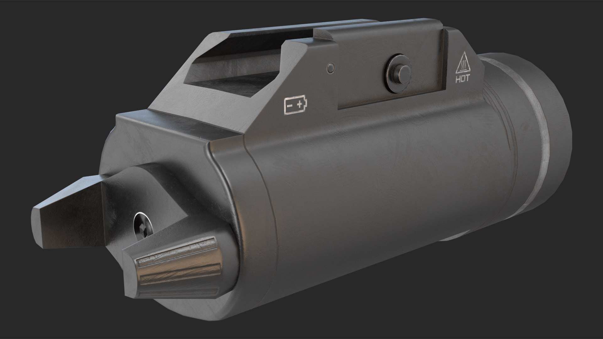 Underbarrel Flashlight Game Weapon Attachment 3D - TurboSquid 2131764