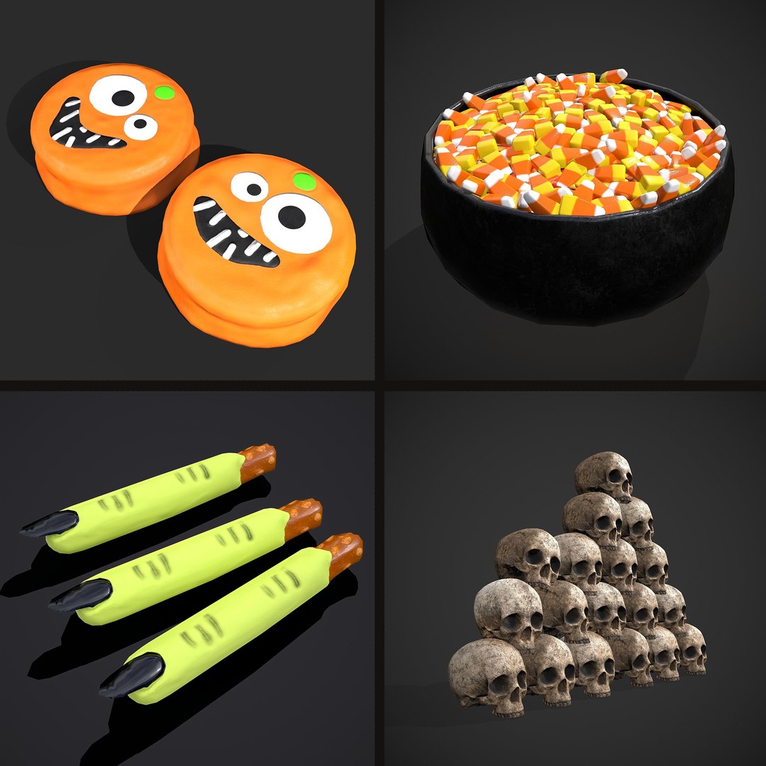 3D Halloween Prop Mix One - TurboSquid 1955820