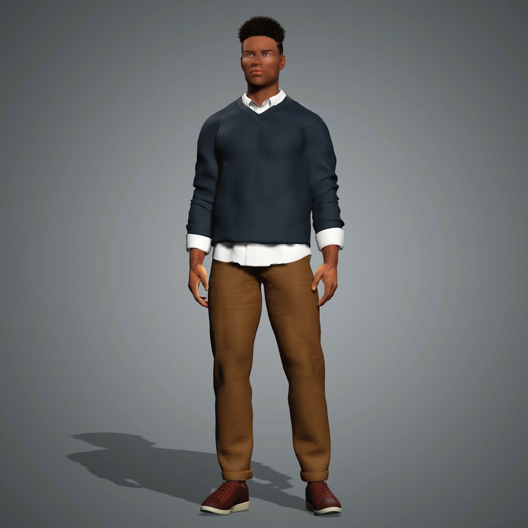 3D Animated Black Man Character Model - TurboSquid 2366714
