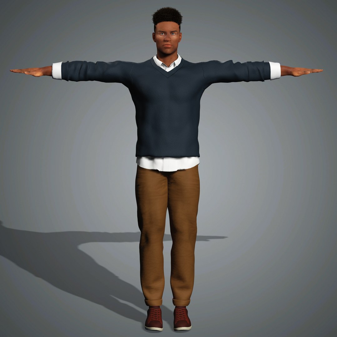 3D Animated Black Man Character Model - TurboSquid 2366714