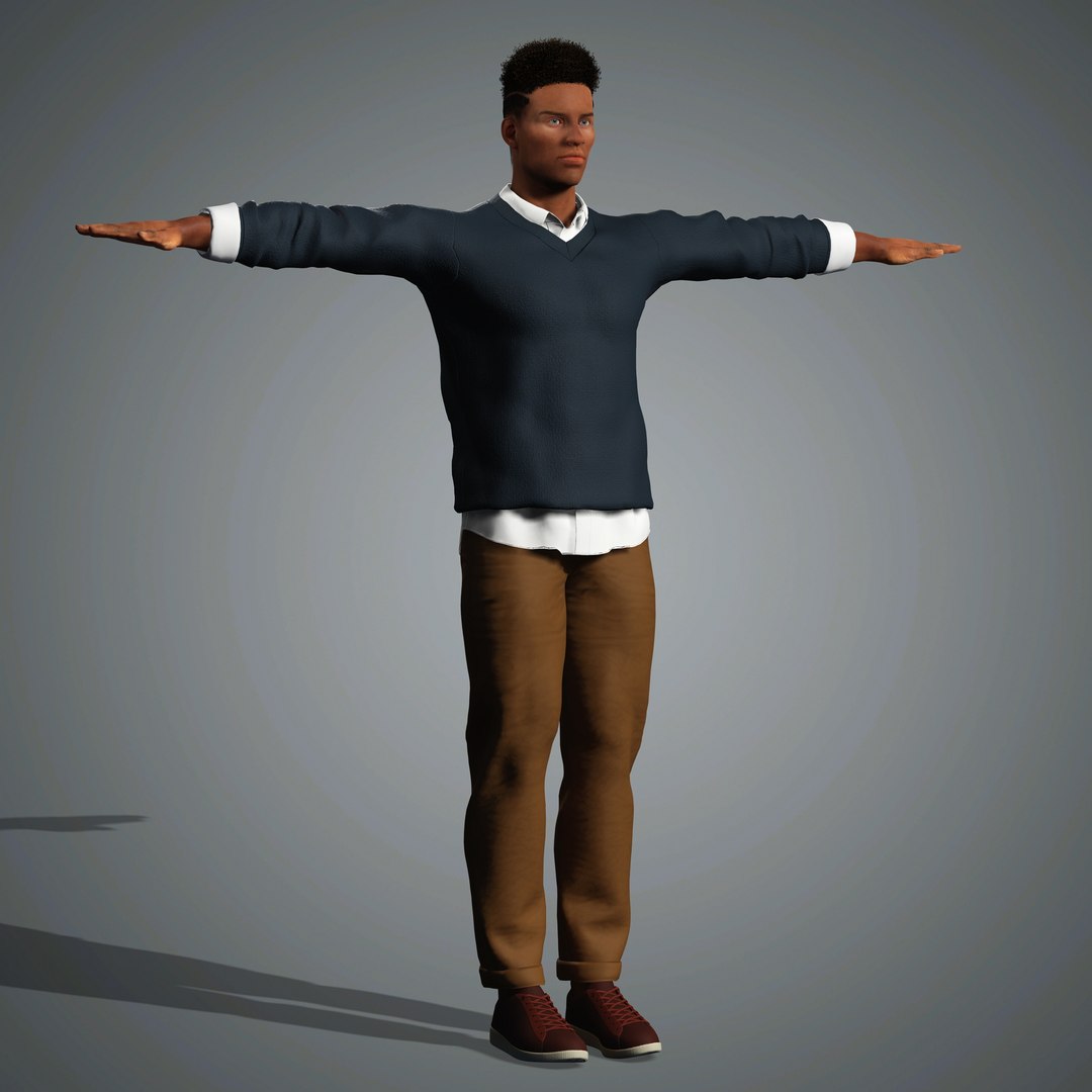 3D Animated Black Man Character Model - TurboSquid 2366714