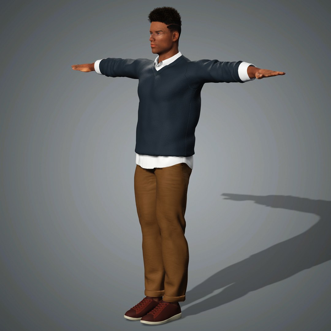 3D Animated Black Man Character Model - TurboSquid 2366714