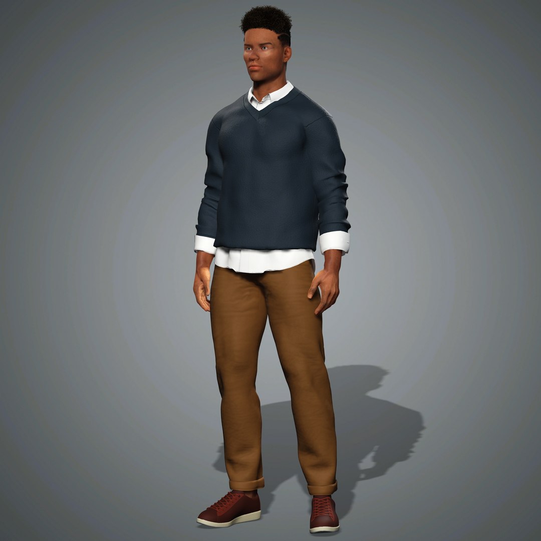 3D Animated Black Man Character Model - TurboSquid 2366714