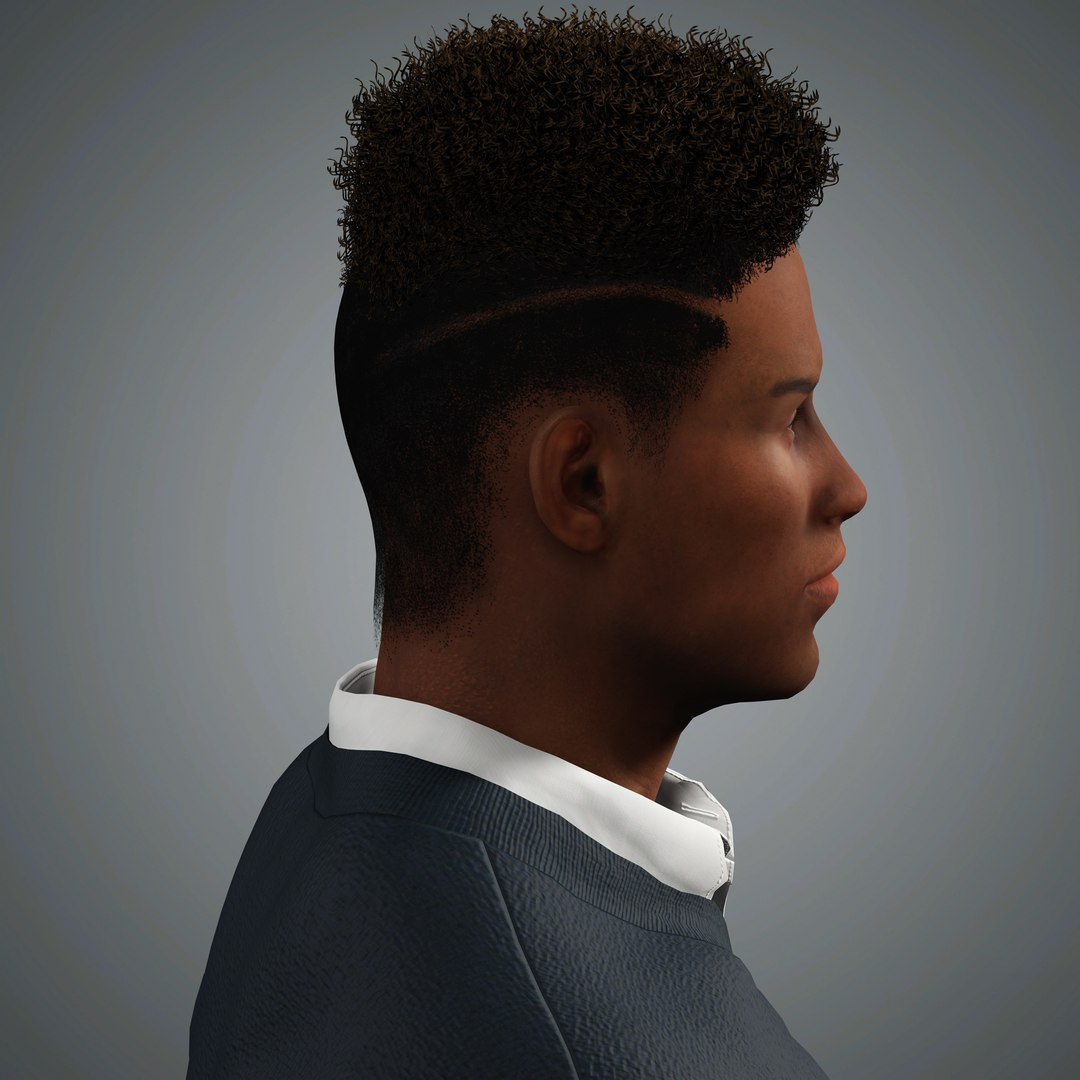 3D Cartoon Black Male Character Ready For Game And Animation Model ...