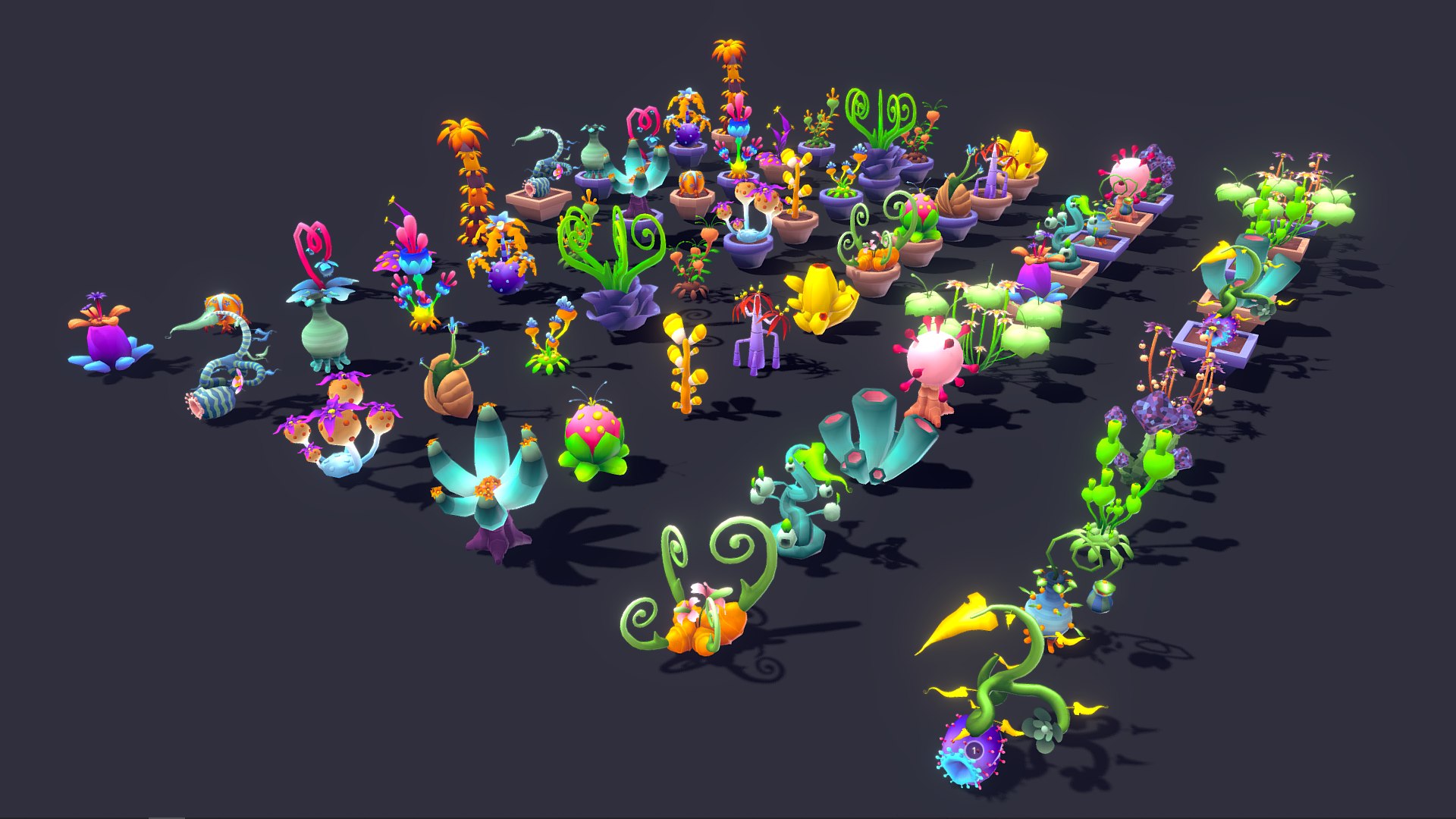 3D Stylize Plants And Flowers Pack 02 - TurboSquid 2025330