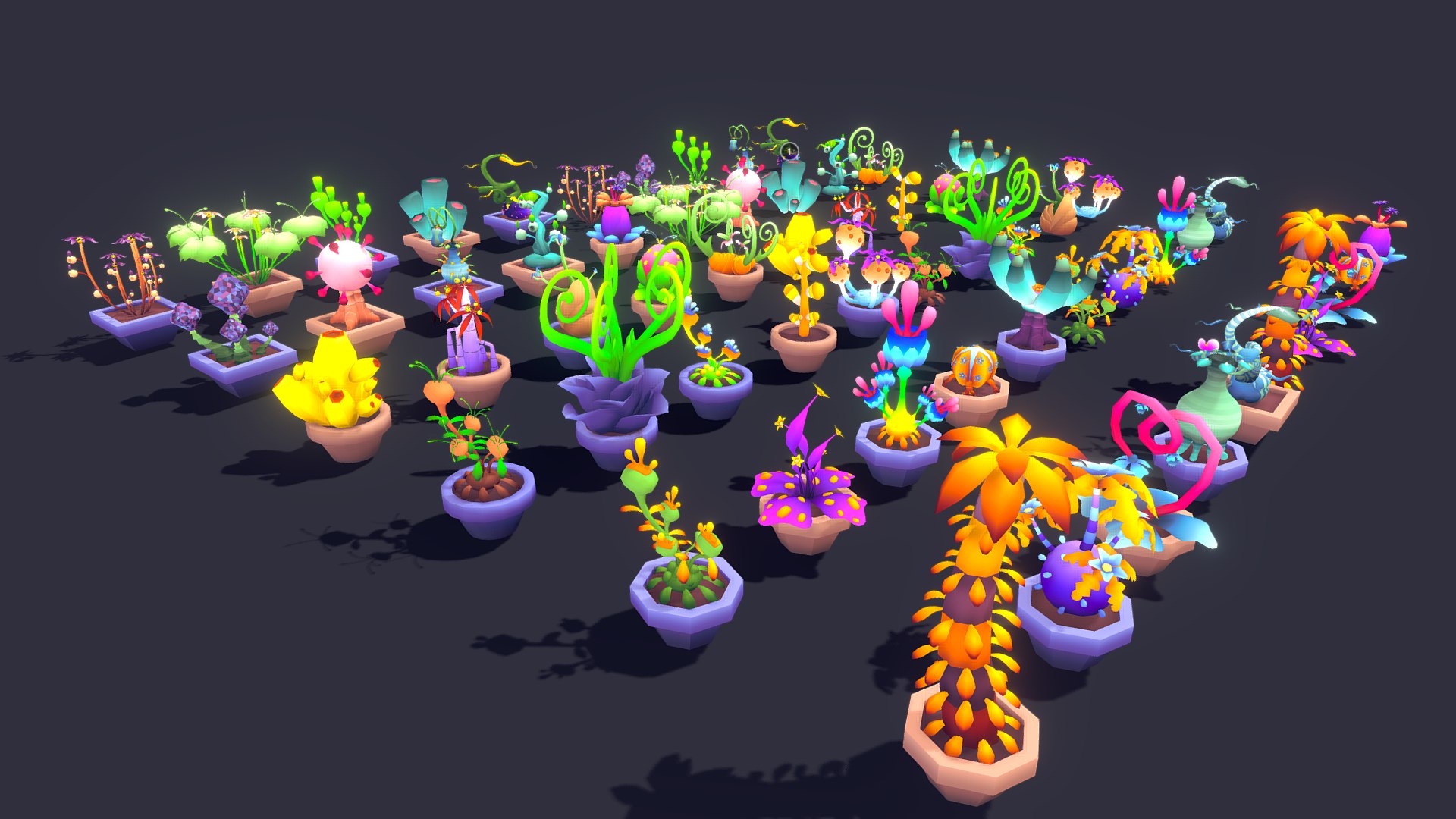 3D Stylize Plants And Flowers Pack 02 - TurboSquid 2025330