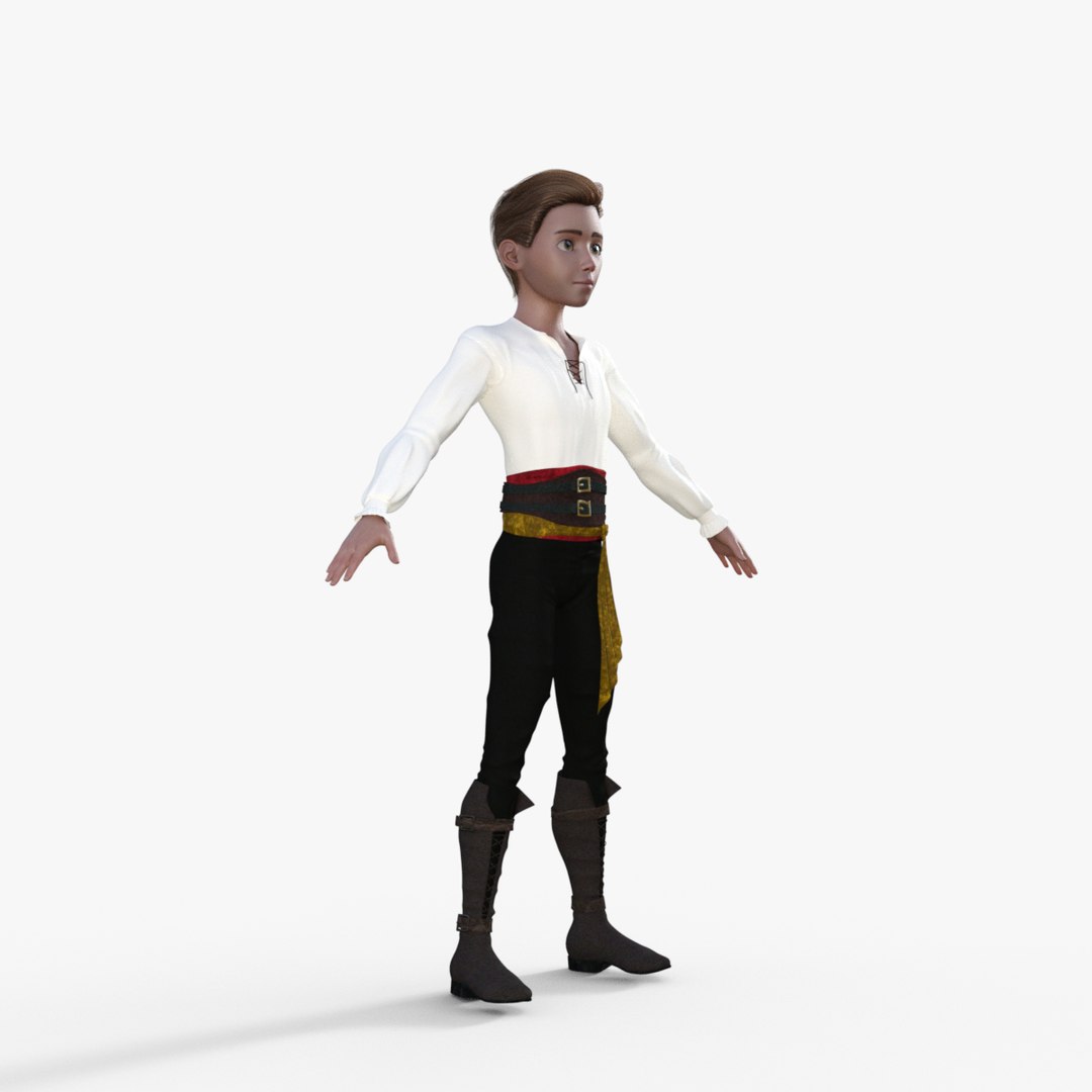 3D Cartoon Peasant Man - TurboSquid 1967077