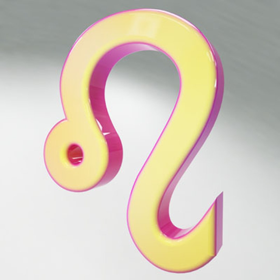 3d Model Of Leo Zodiac Sign