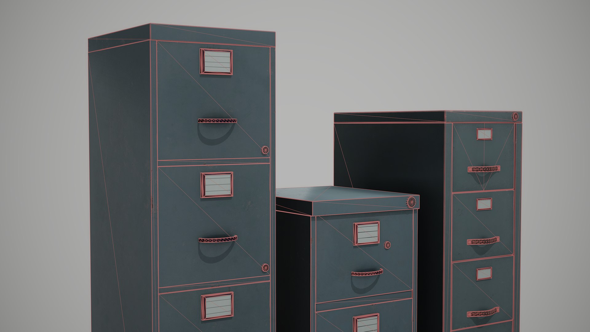 3D Model Filing Cabinets - TurboSquid 1598036