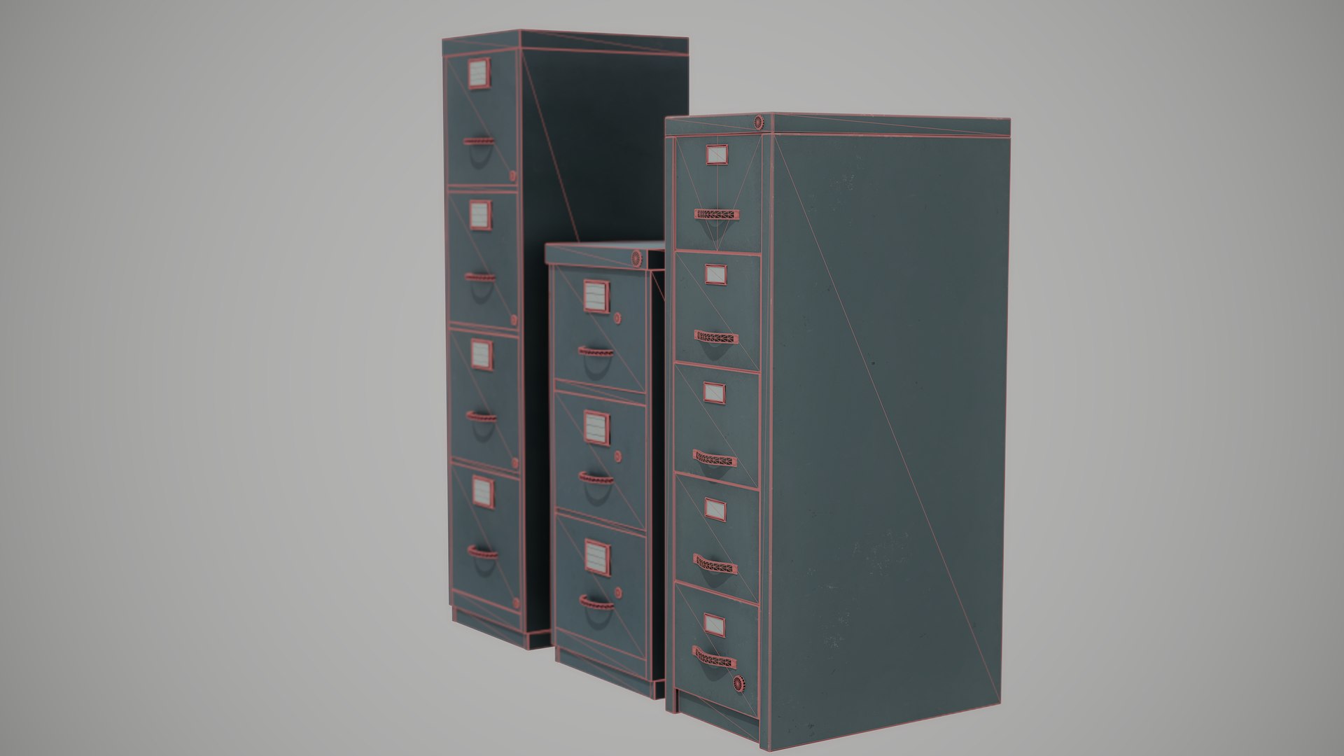 3D Model Filing Cabinets - TurboSquid 1598036