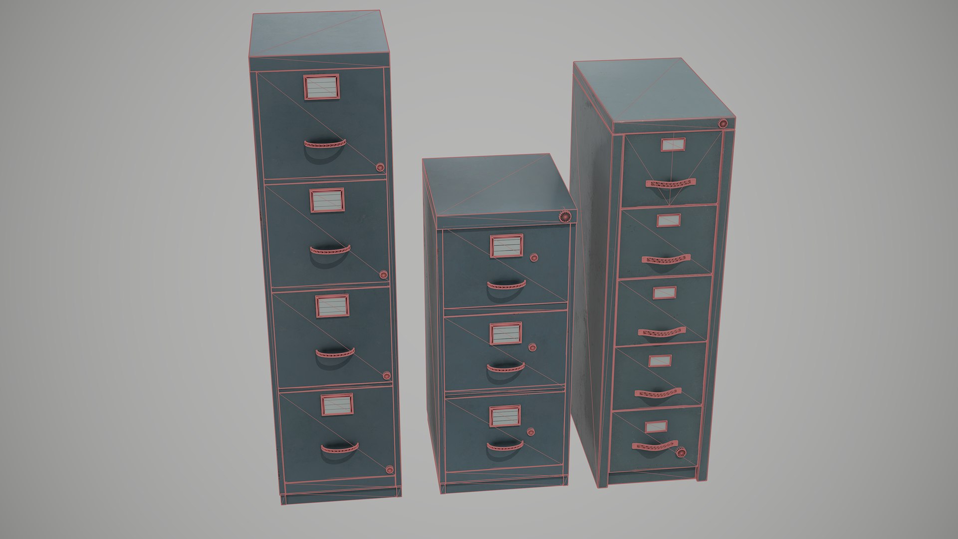 3D Model Filing Cabinets - TurboSquid 1598036