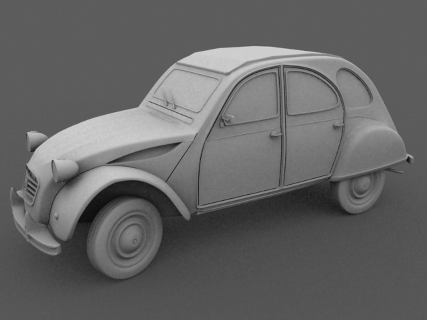 3d model citroen 2cv