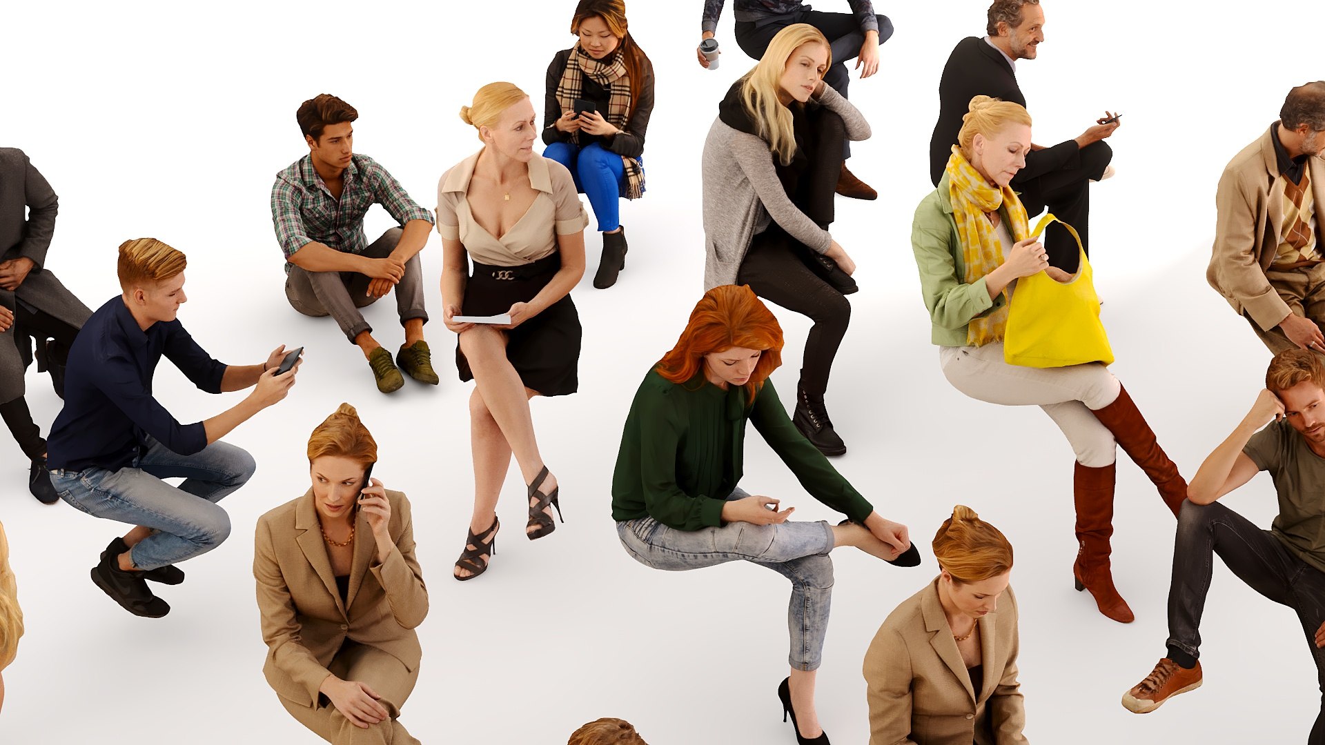 Sitting People 02 Model - TurboSquid 2384219
