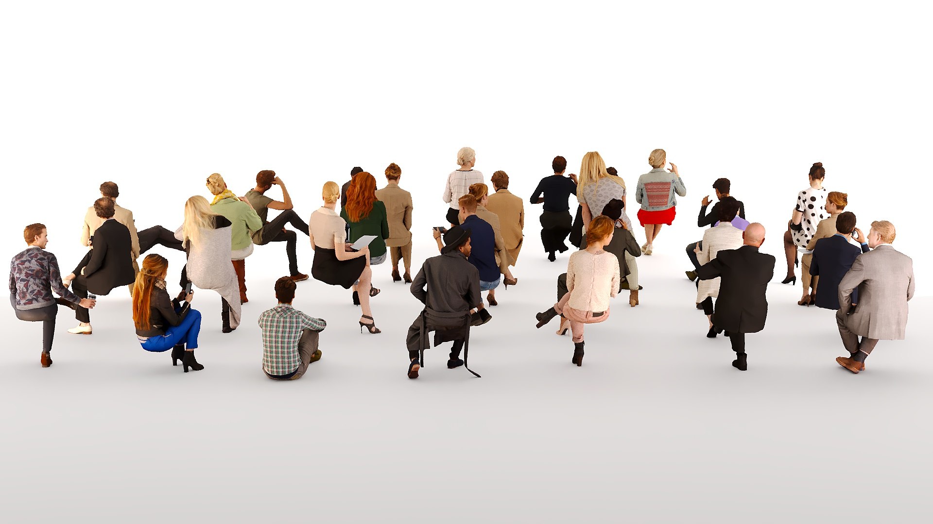 Sitting People 02 Model - TurboSquid 2384219