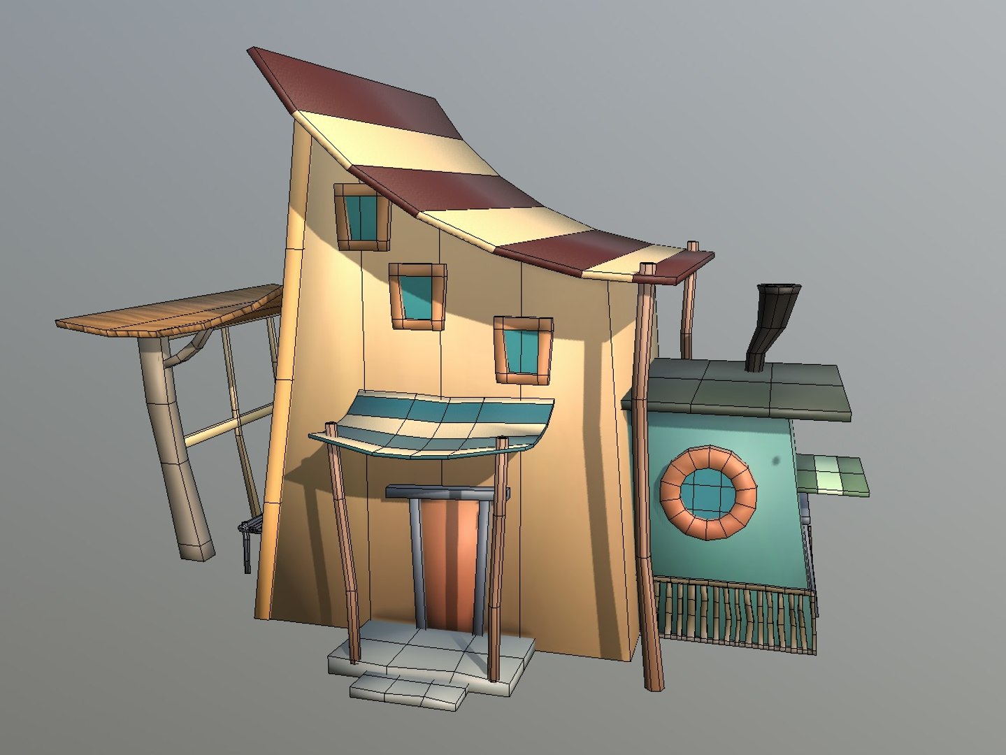 Toon Cartoon House 3D Model - TurboSquid 1309452