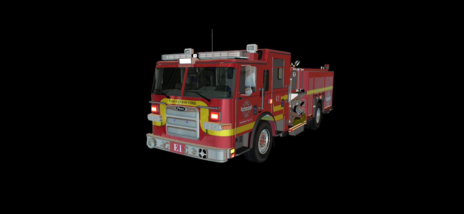 Pierce seattle engine 3D - TurboSquid 1358304