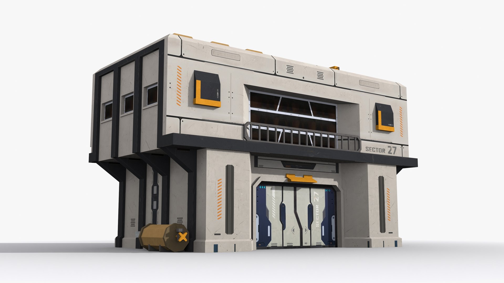 3D Sci-Fi Industrial X7 Model - TurboSquid 2161550