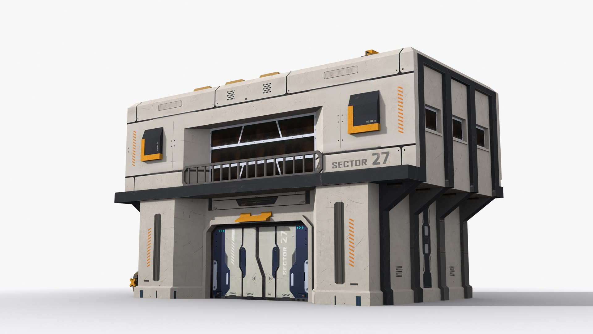 3D Sci-Fi Industrial X7 Model - TurboSquid 2161550