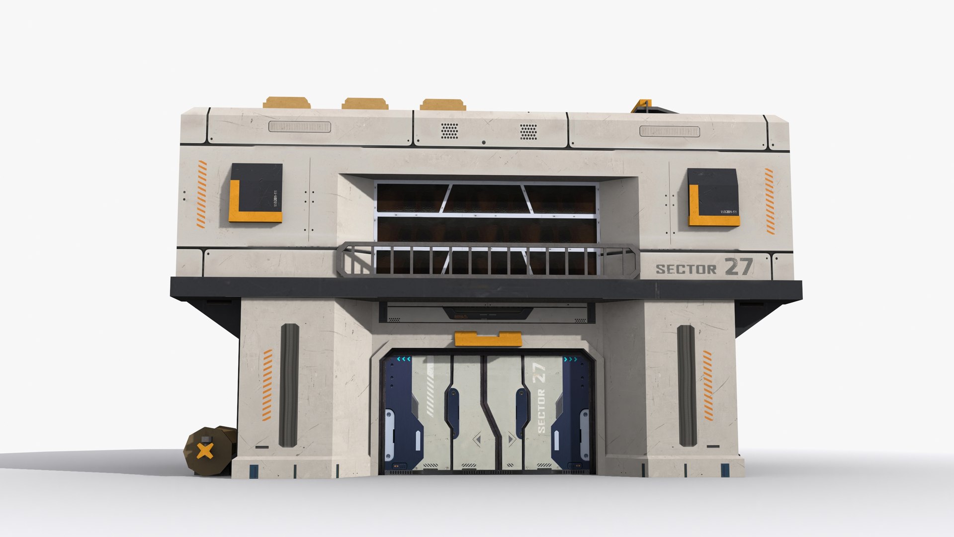 3D Sci-Fi Industrial X7 Model - TurboSquid 2161550