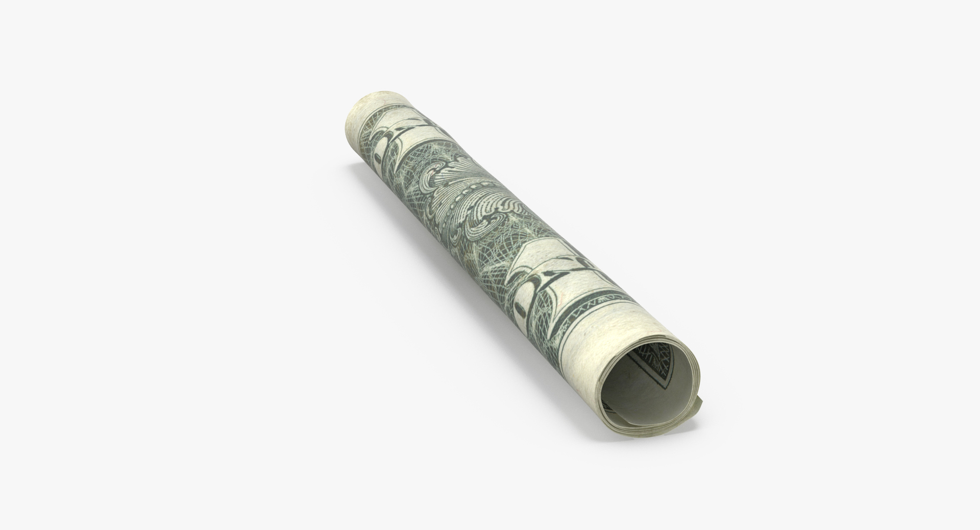 Single Tightly Rolled Dollar 3D Model | 1146304 | TurboSquid