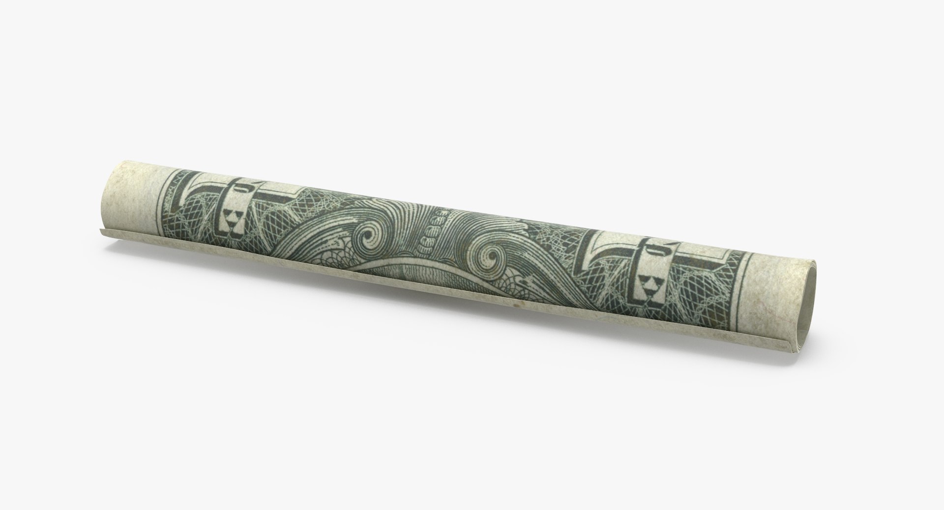 Single Tightly Rolled Dollar 3D Model | 1146304 | TurboSquid