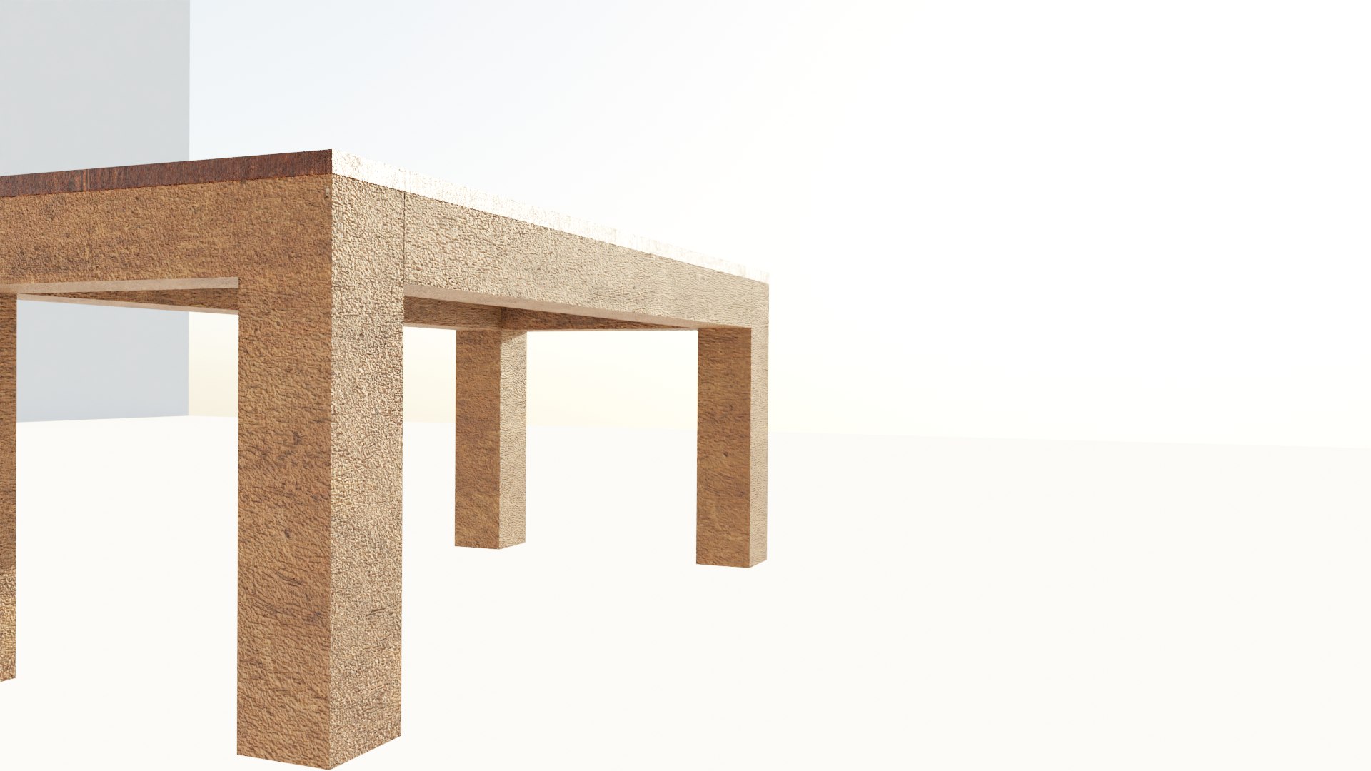 3D Wood Table Model - TurboSquid 2092718